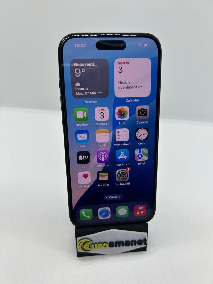 Telefon Apple iPhone 15, 128GB, Black B.92% EuroAmanet EuroAmanet ...